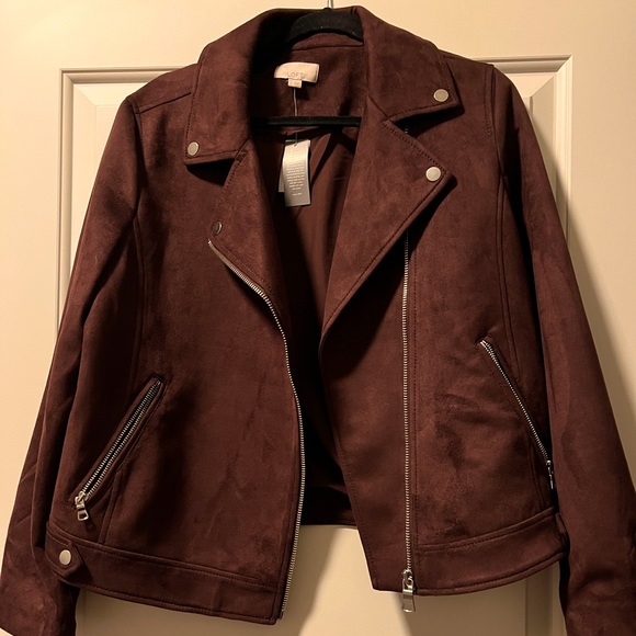 LOFT | Jackets & Coats | Nwt Loft Faux Suede Moto Jacket | Poshmark